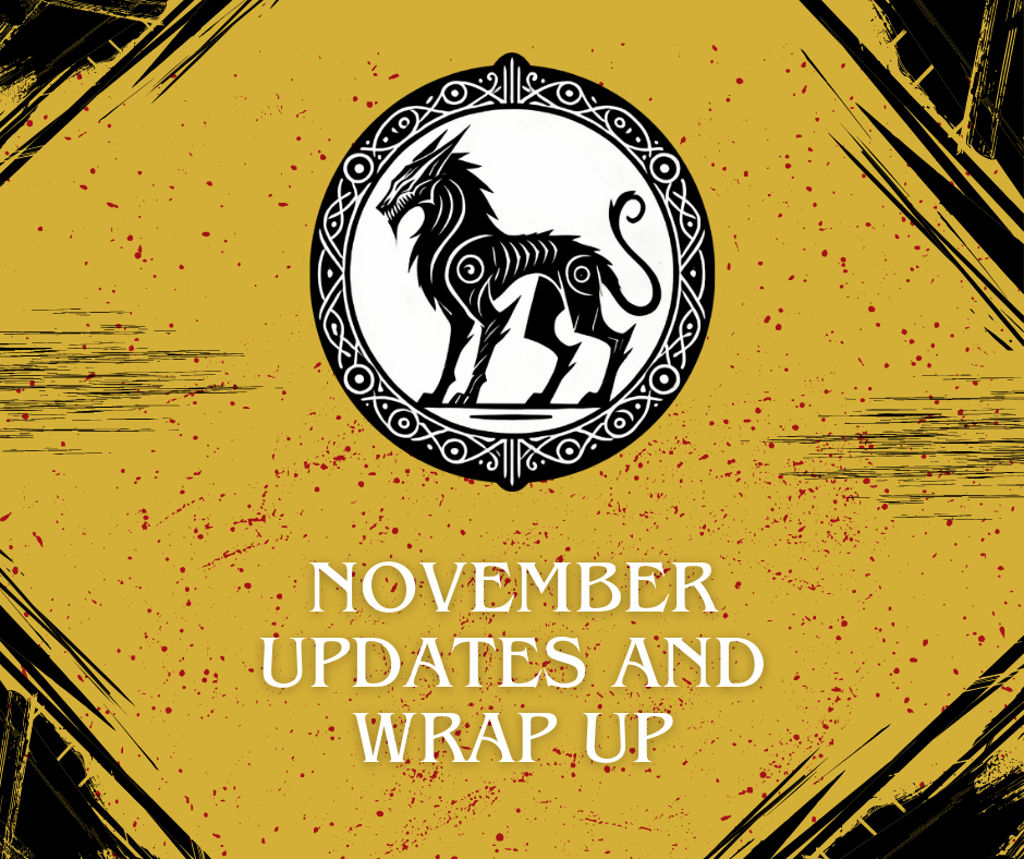 November updates and wrap up – Eddy Rose